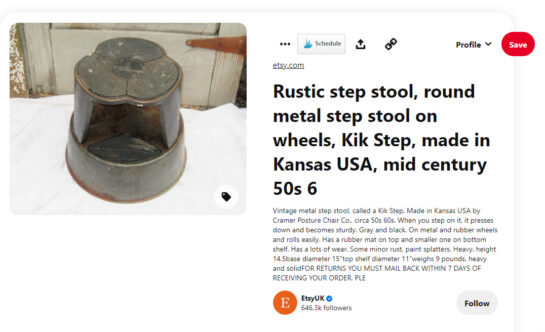 How to Upcycle a Vintage Metal Library Stool - Shop at Blu