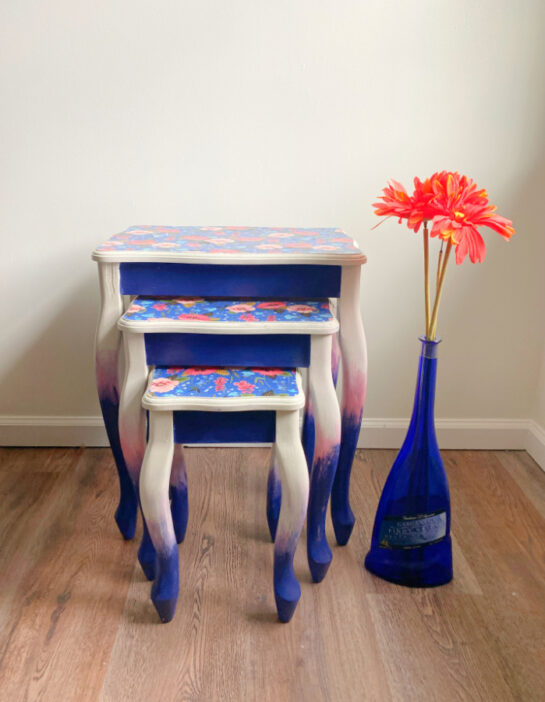 How to Upcycle Vintage Nesting Tables - Shop at Blu