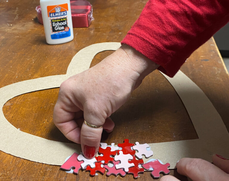 Valentine Puzzle Heart Decor - Shop at Blu