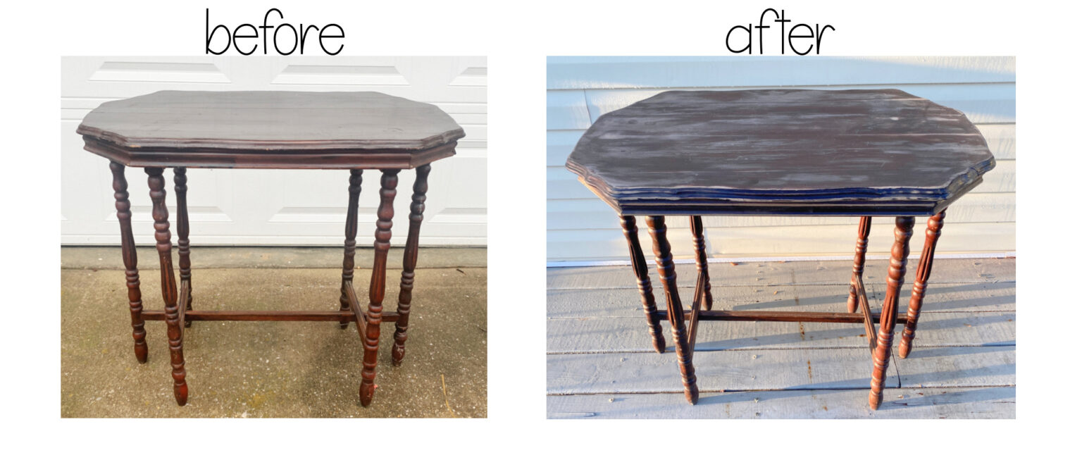 Mahogany Side Table Upcycle - Shop at Blu
