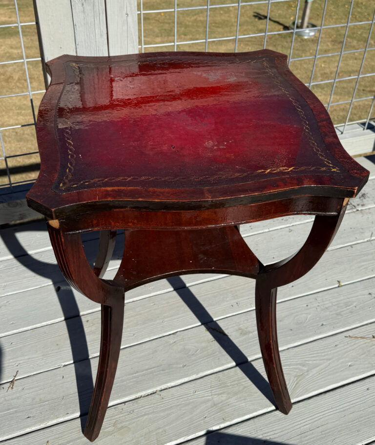 Mahogany Side Table Upcycle - Shop at Blu